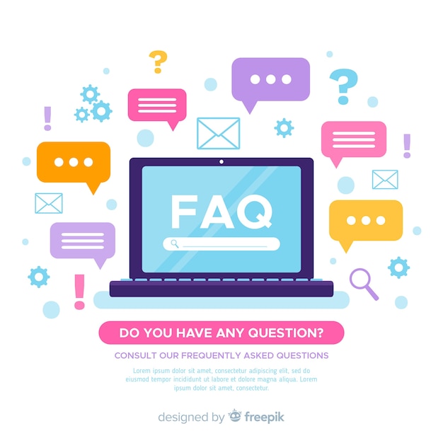 Flat frequently asked questions background Vector | Free Download Flat frequently asked questions background Vector | Free Download