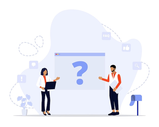 Premium Vector | Flat frequently asked questions concept Premium Vector | Flat frequently asked questions concept