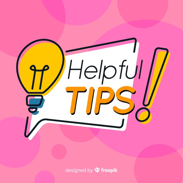 Premium Vector | Flat helpful tip colorful background Premium Vector | Flat helpful tip colorful background