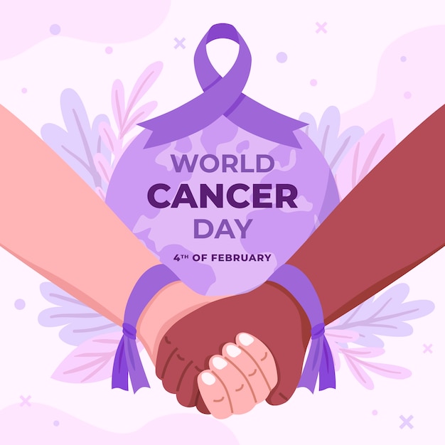 Premium Vector Flat World Cancer Day Illustration