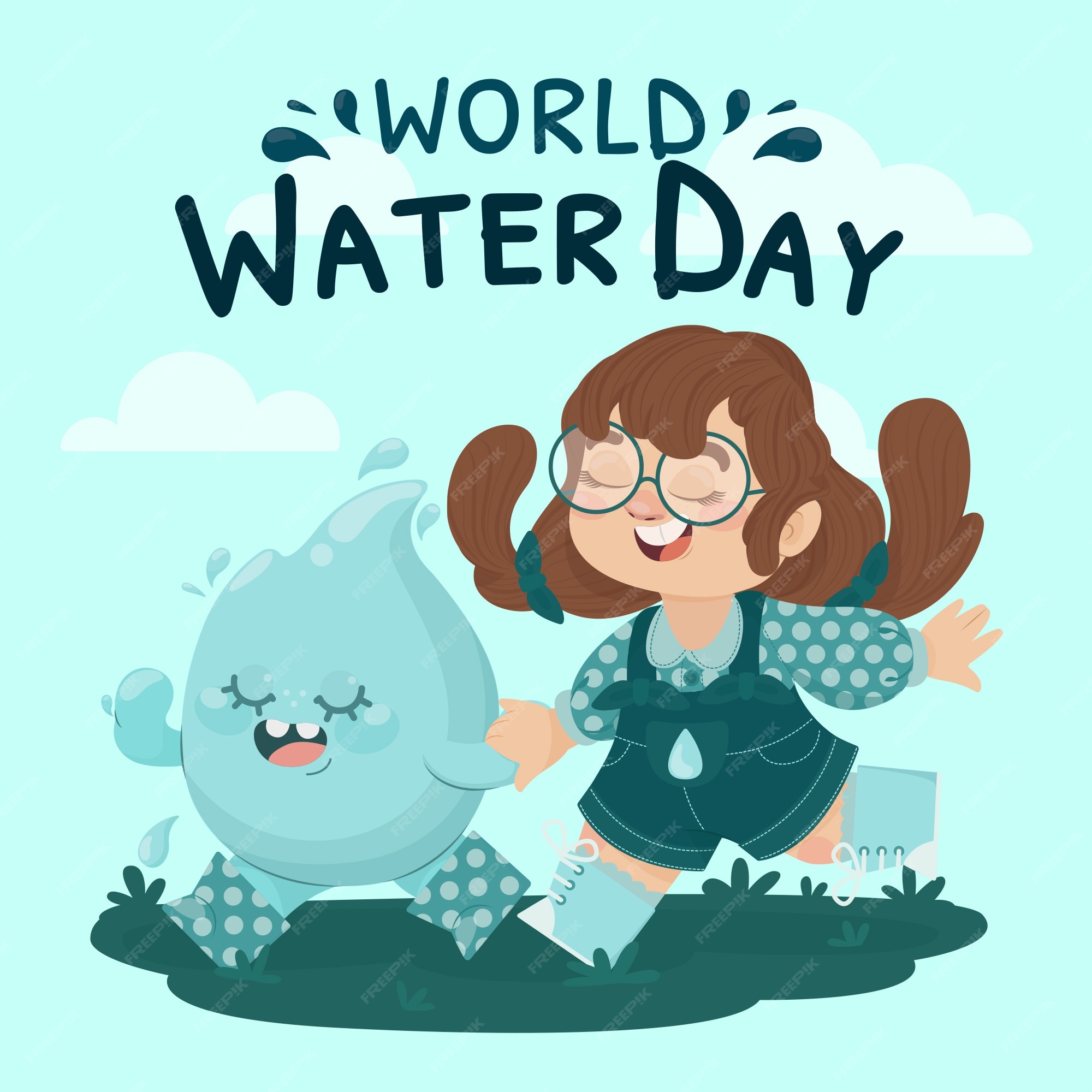 Premium Vector Flat World Water Day Illustration