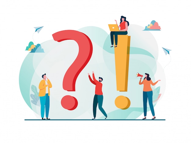 Premium Vector | Frequently asked questions. landing page. Premium Vector | Frequently asked questions. landing page.