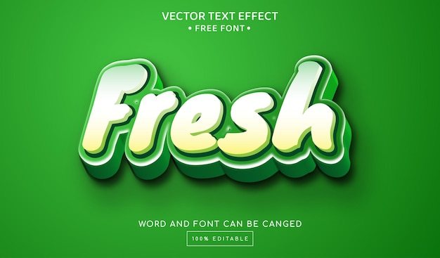 Premium Vector | Fresh editable text effect Premium Vector | Fresh editable text effect