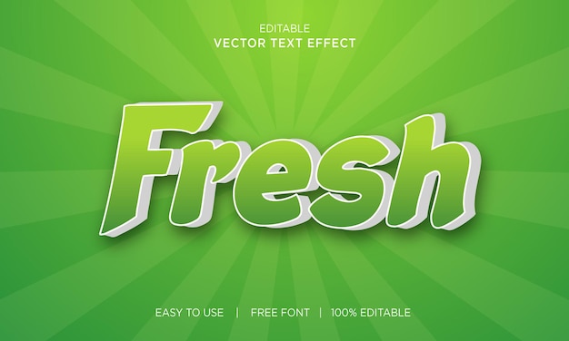 Premium Vector | Fresh text effect vector file Premium Vector | Fresh text effect vector file