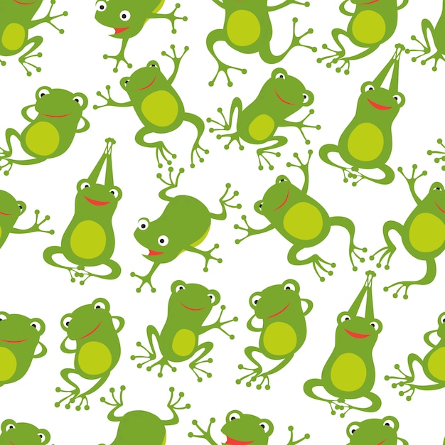 Premium Vector | Frog seamless pattern Premium Vector | Frog seamless pattern
