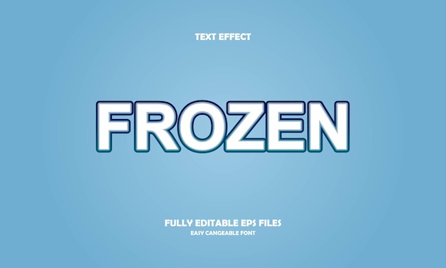 Premium Vector | Frozen text effect Premium Vector | Frozen text effect