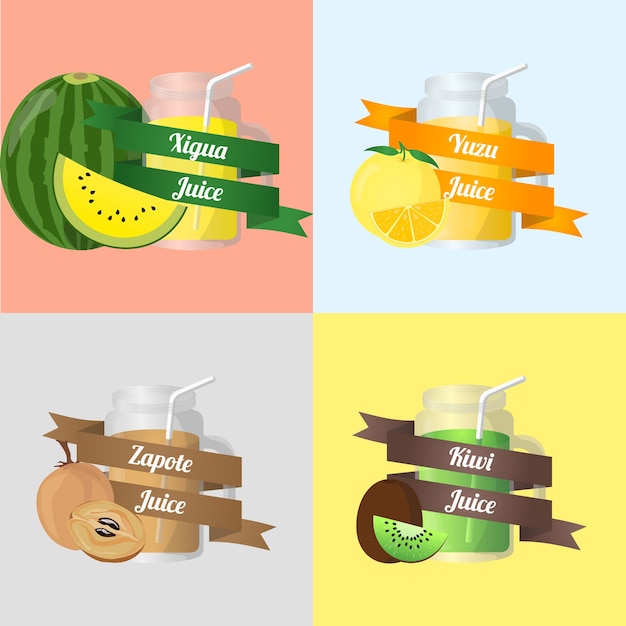 Premium Vector | Fruit juice vector Premium Vector | Fruit juice vector