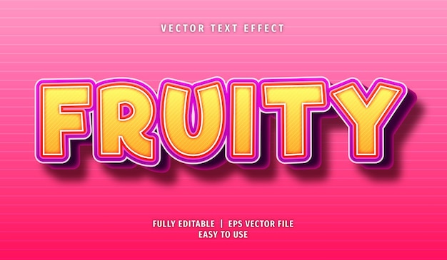 Premium Vector | Fruity text effect, editable text style Premium Vector | Fruity text effect, editable text style