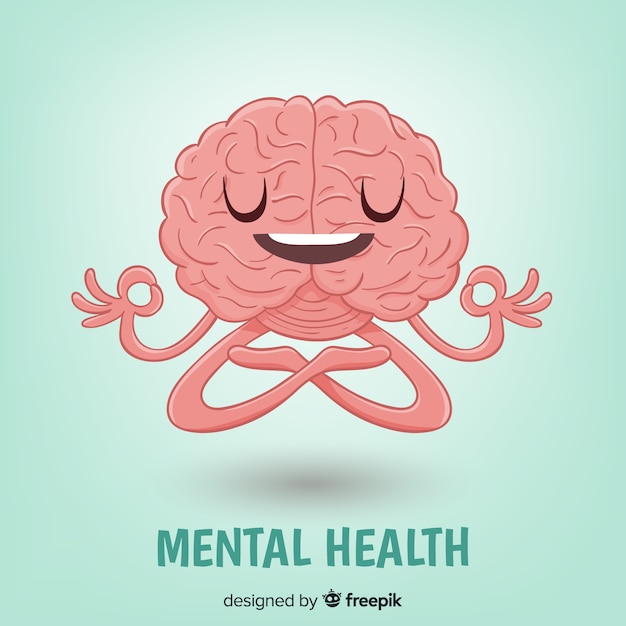 Premium Vector | Fun hand drawn mental health concept Premium Vector | Fun hand drawn mental health concept
