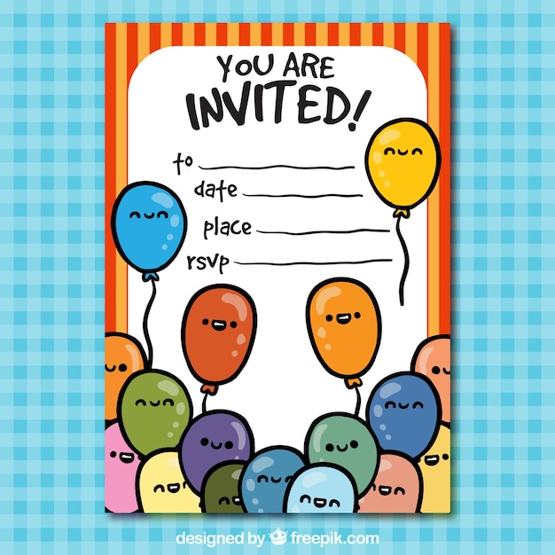 Funny birthday invitation Vector | Free Download Funny birthday invitation Vector | Free Download
