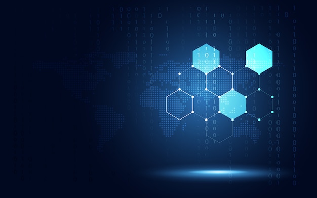 Premium Vector | Futuristic blue hexagon honeycomb background Premium Vector | Futuristic blue hexagon honeycomb background