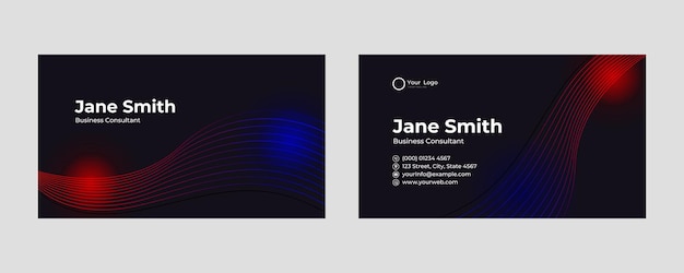 Premium Vector | Futuristic business card design. modern shape with ... Premium Vector | Futuristic business card design. modern shape with ...