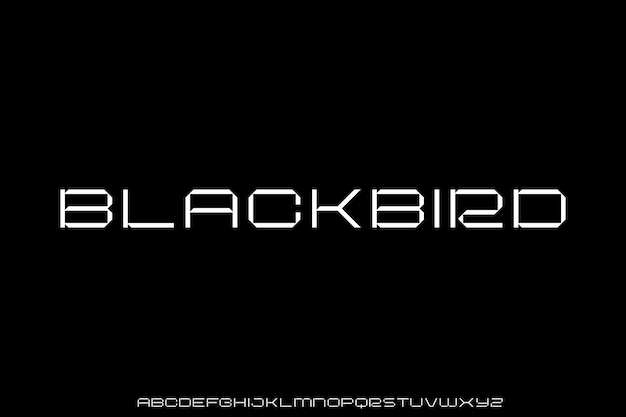 Premium Vector | Futuristic modern geometric font Premium Vector | Futuristic modern geometric font