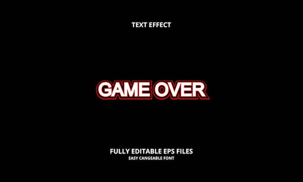 Premium Vector Game Over Text Effect