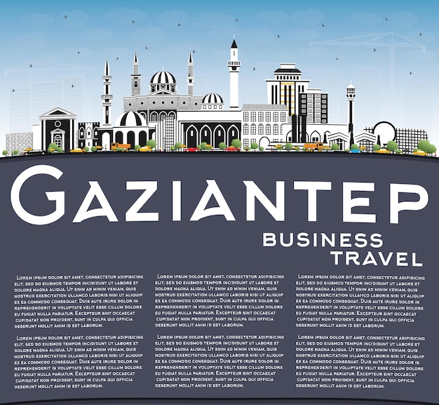 Premium Vector | Gaziantep turkey city skyline with color buildings ... Premium Vector | Gaziantep turkey city skyline with color buildings ...