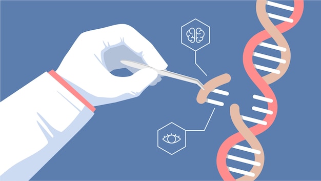 Premium Vector | Gene editing tool illustration Premium Vector | Gene editing tool illustration