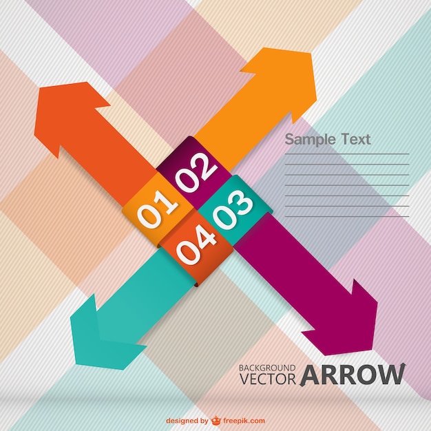 Free Vector | Geometric arrows in different colors Free Vector | Geometric arrows in different colors