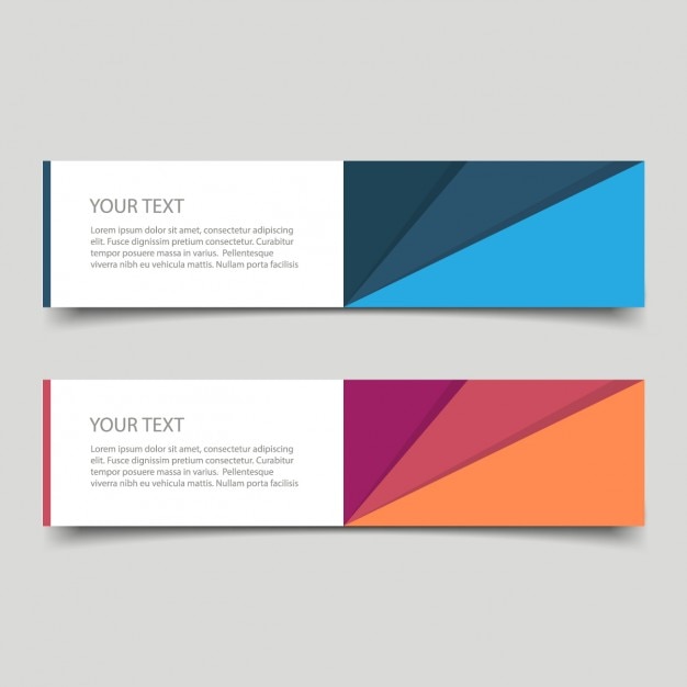 Free Vector | Geometric shapes banners Free Vector | Geometric shapes banners