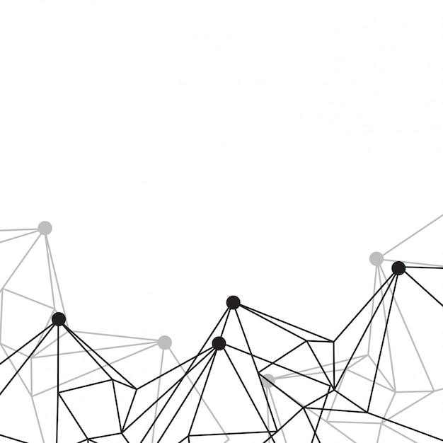 Premium Vector Geometric Wireframe Abstract Background