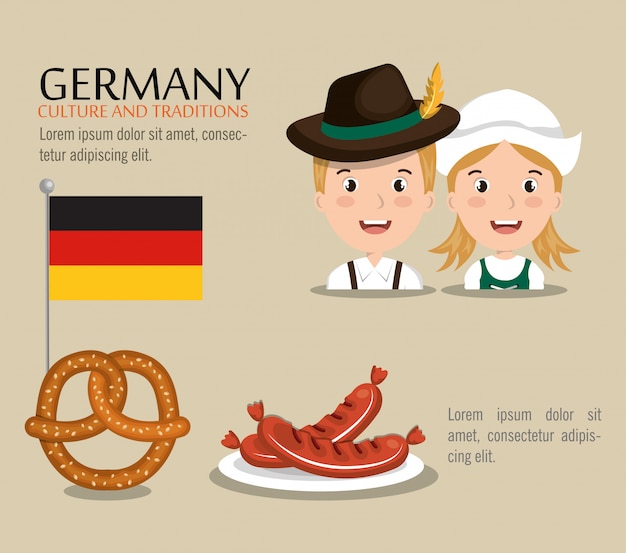 Free Vector | German culture design Free Vector | German culture design
