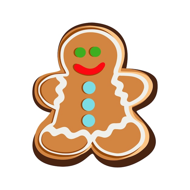 Premium Vector The Gingerbread Man On A White Background Vector