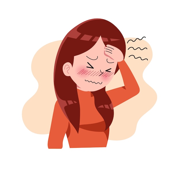Premium Vector Girls Or Woman Or People Having Headache Migraine