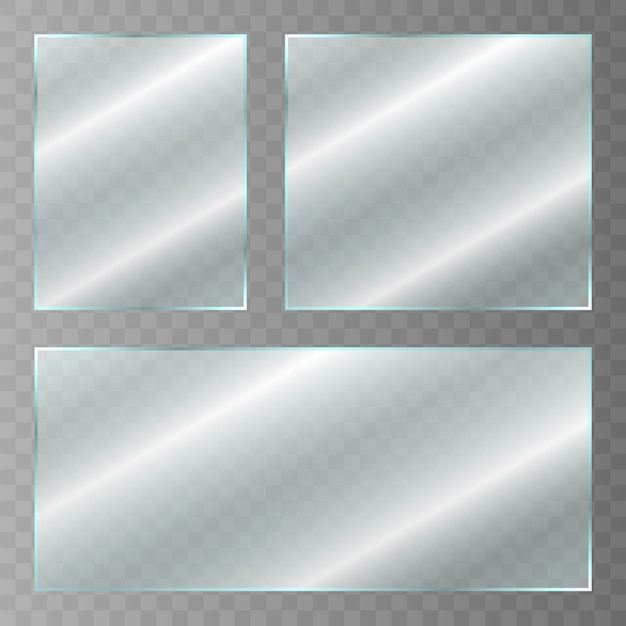 Premium Vector Glass Plate Acrylic And Glass Texture With Glares And Light Realistic