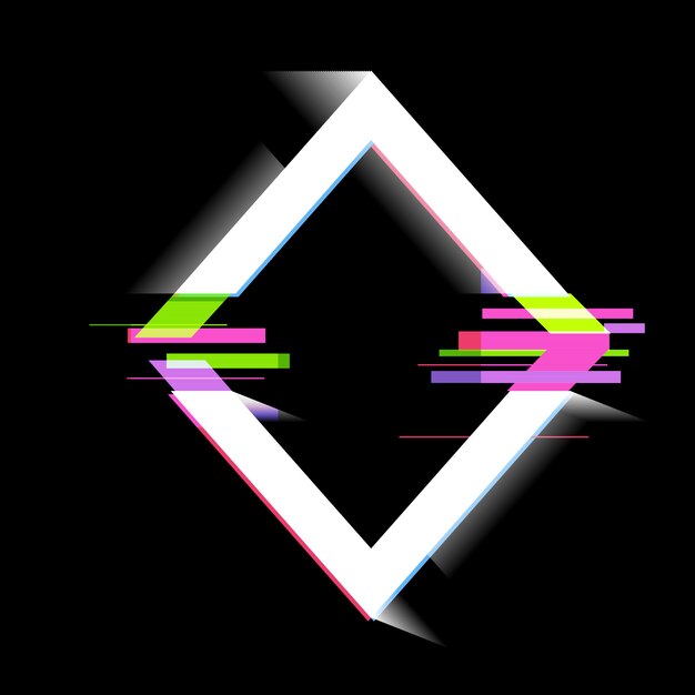 Premium Vector | Glitch effect frame, modern style design elements ... Premium Vector | Glitch effect frame, modern style design elements ...