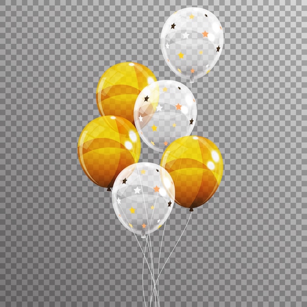 Premium Vector Glossy Helium Balloons Isolated