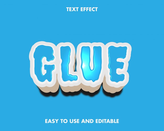 Premium Vector | Glue text effect. Premium Vector | Glue text effect.