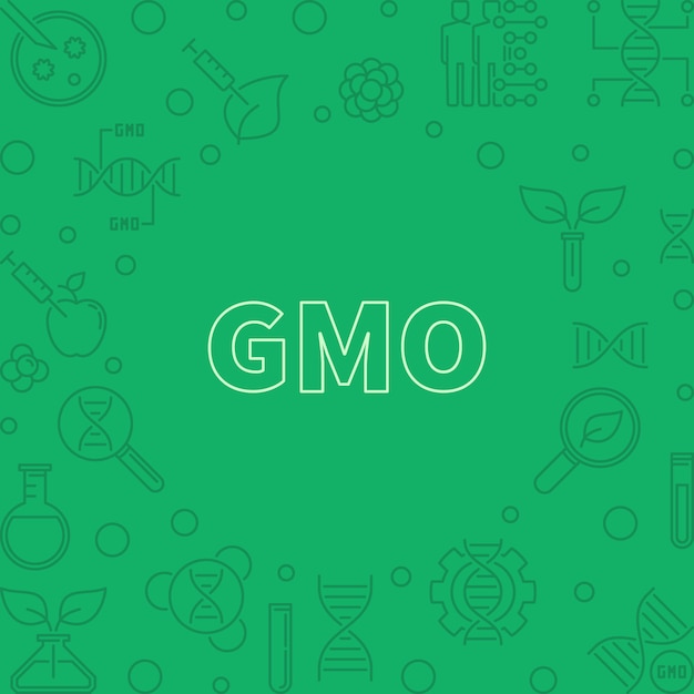 Premium Vector | Gmo vector green concept outline frame Premium Vector | Gmo vector green concept outline frame