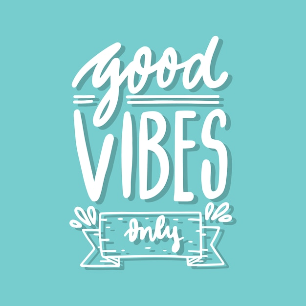 Premium Vector | Good vibes only lettering Premium Vector | Good vibes only lettering