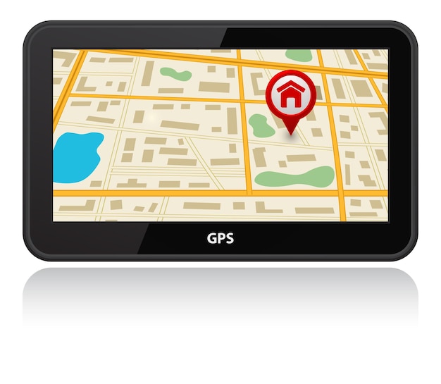 Premium Vector | Gps device with pin map pointer Premium Vector | Gps device with pin map pointer