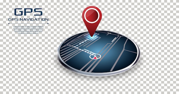 Premium Vector | Gps navigator pin checking point to point red color Premium Vector | Gps navigator pin checking point to point red color