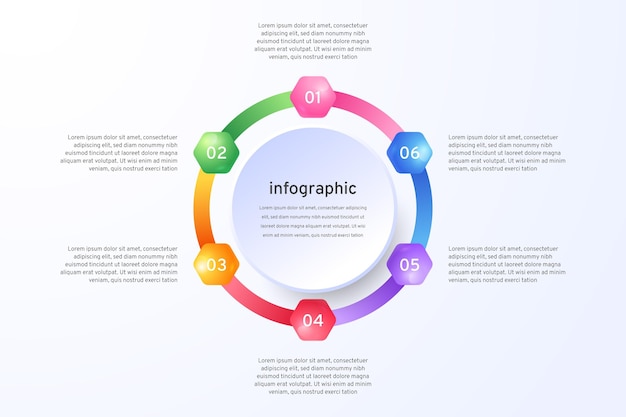 Free Vector | Gradient circular diagram infographic Free Vector | Gradient circular diagram infographic