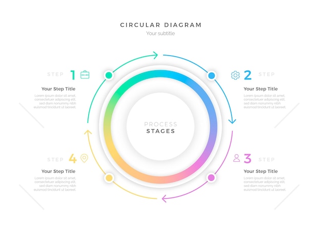 Free Vector | Gradient circular diagram infographic Free Vector | Gradient circular diagram infographic