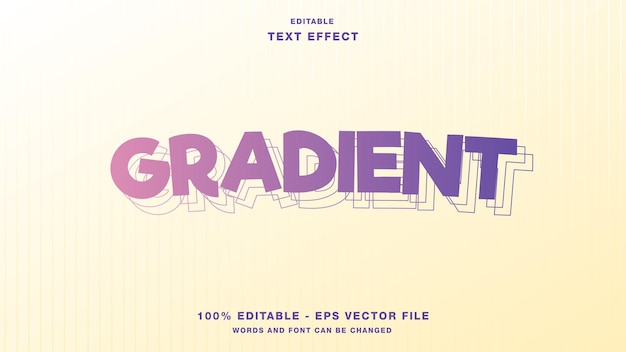 Premium Vector Gradient Editable Text Effect