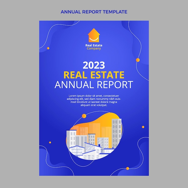 Free Vector | Gradient real estate annual report Free Vector | Gradient real estate annual report