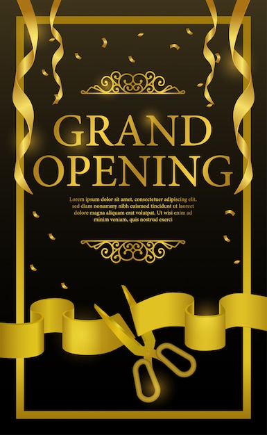 Premium Vector | Grand opening Premium Vector | Grand opening