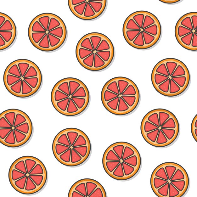 Premium Vector | Grapefruit seamless pattern on a white background ... Premium Vector | Grapefruit seamless pattern on a white background ...
