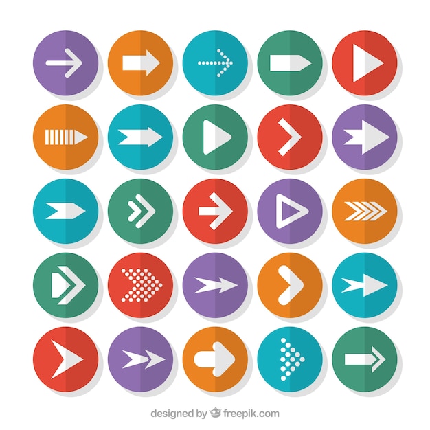 Free Vector | Great pack of geometric arrows Free Vector | Great pack of geometric arrows