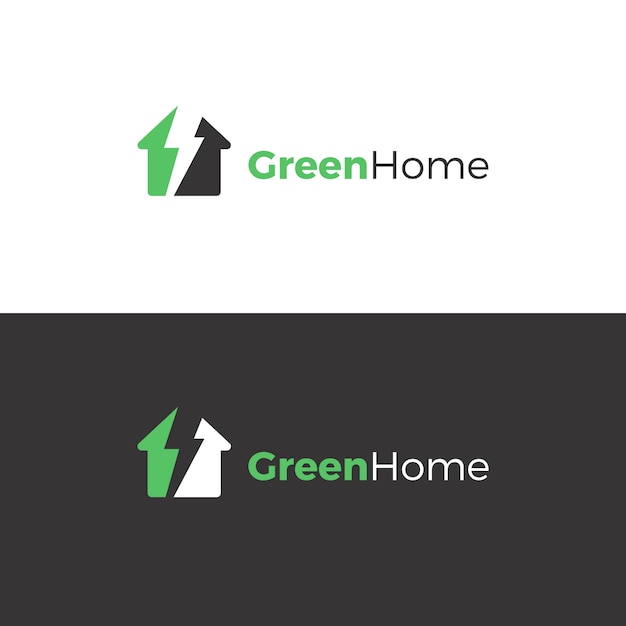 Premium Vector | Green home logo design Premium Vector | Green home logo design