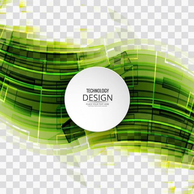 Free Vector Green Technological Abstract Background