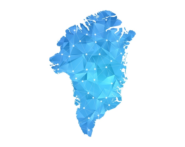 Premium Vector | Greenland map line dots polygonal abstract geometric. Premium Vector | Greenland map line dots polygonal abstract geometric.
