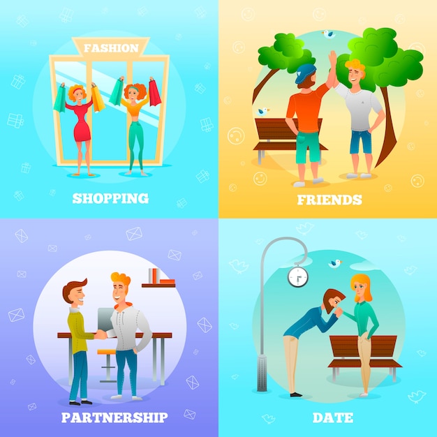 Free Vector | Greeting gestures set Free Vector | Greeting gestures set