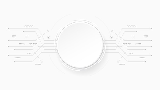 Premium Vector | Grey white abstract technology background, circle ... Premium Vector | Grey white abstract technology background, circle ...