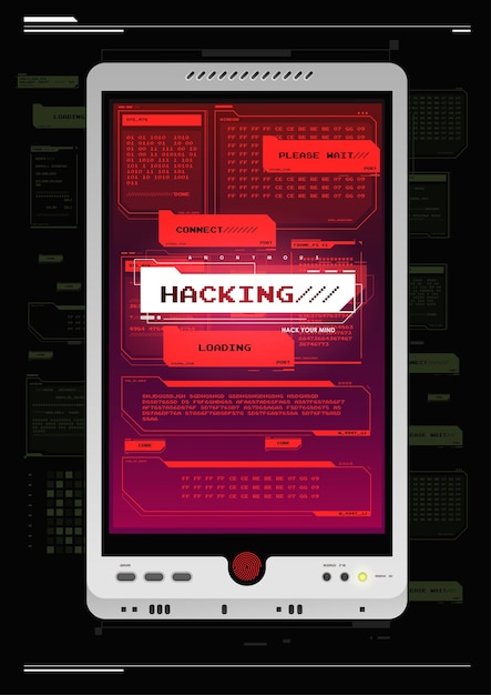 Premium Vector | Hacker interface. hud background. futuristic interface ...