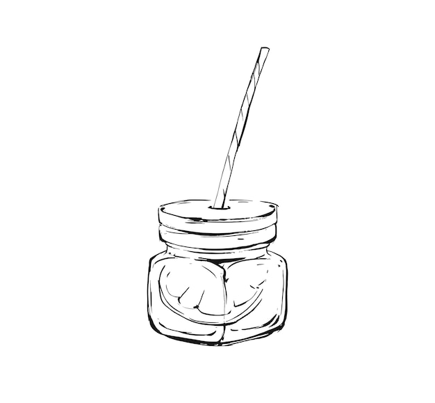 Premium Vector Hand Drawn Abstract Artistic Cooking Ink Sketch