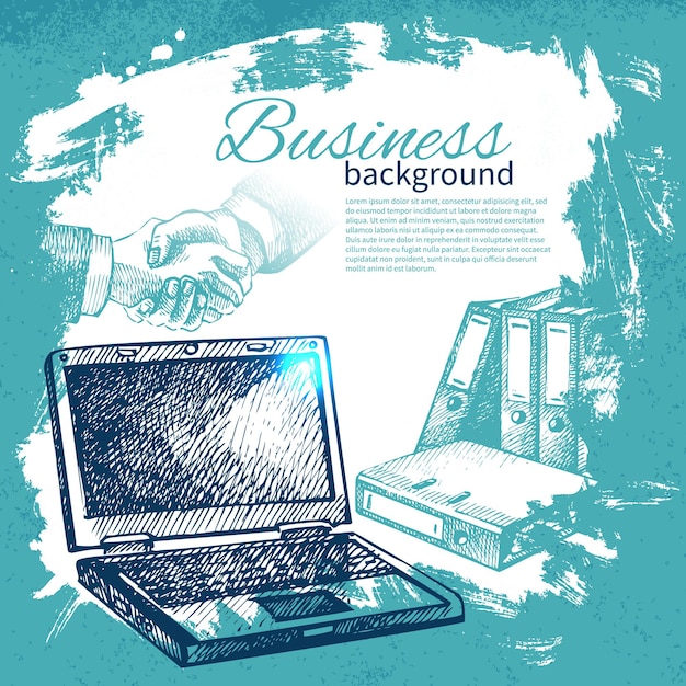 Premium Vector | Hand drawn business background Premium Vector | Hand drawn business background