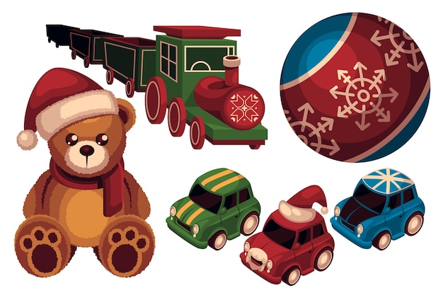 Free Vector | Hand drawn flat christmas toys collection Free Vector | Hand drawn flat christmas toys collection